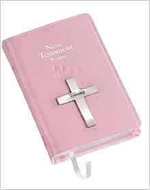 Christening Bible for a Girl Pink New Testament with Sterling Silver ...