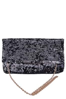 Black/Silver Sequin BLING Small Handbag/Clutch Evening bag by Jersey ...