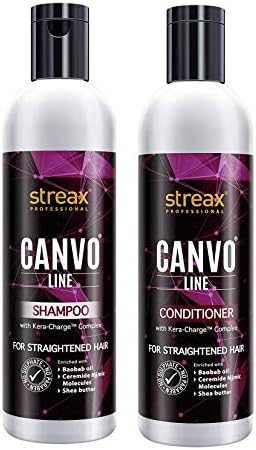 Streax Professional Canvo Line Shampoo (250ml) Conditioner (250ml) for ...