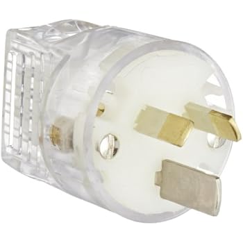 Interpower 88010860 Australian Hospital Grade Plug, Clear, 15A Rating ...