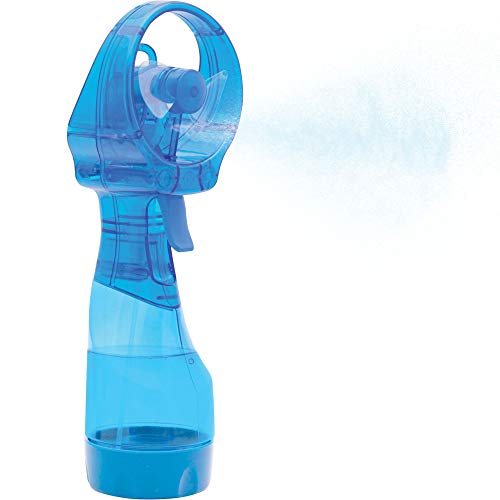 O2COOL Deluxe Handheld Battery Powered Water Misting Fan (Light Blue ...