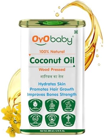 OYO BABY Massage Oil 100% Pure & Natural Coconut Baby Oil 200ml ...