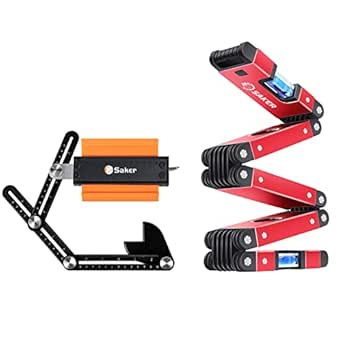 Saker Multi-Function Foldable Level-Saker Contour Gauge Profile Tool with Opening Locator ...