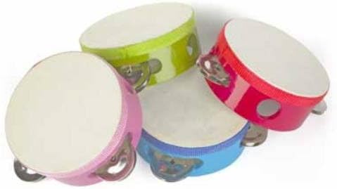 Amazon.com: Woodstock Percussion Colorful Mini-Tambourines (Pack of 12 ...