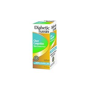 Amazon.com: Diabetic Tussin Expectorant, Guaifenasin Chest Congestion ...