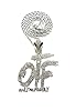 ICED OUT OTF ONLY THE FAMILY PENDANT & 24" BOX/CUBAN/ROPE CHAIN HIP HOP ...