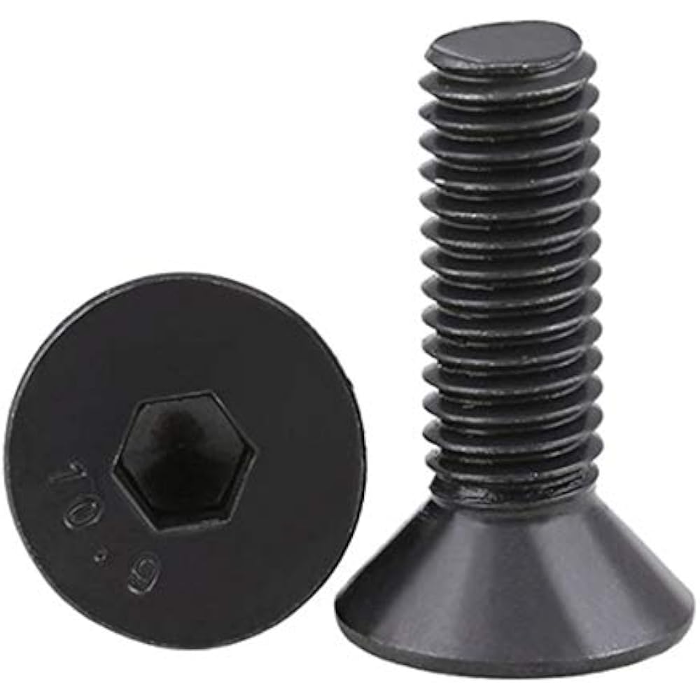 M6 1 0 X 25mm Flat Head Socket Cap Screws Alloy Steel Grade 10 9 DIN m6-1-0-x-25mm-flat-head-socket-cap-screws-alloy-steel-grade-10-9-din