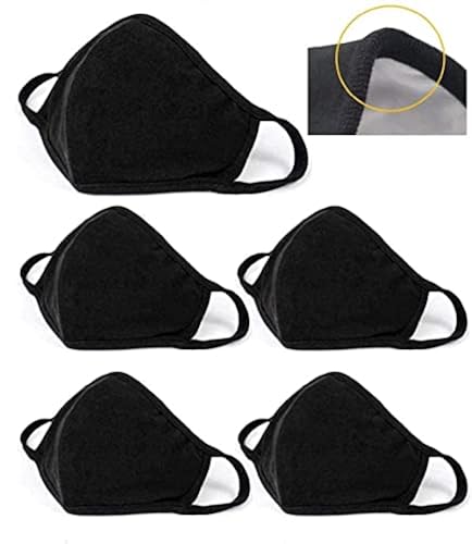 WENFENG 5PCS Unisex, Washable and Reusable Face Shield with Elastic Ear ...