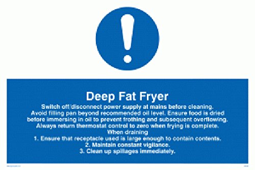 Viking Signs MM189-A1L-AC Deep Fat Fryer Rules Sign, Aluminium ...