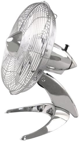 WindChaser DT12M SilverWind-Retro 12-Inch Chrome 3-Speed Table Fan ...