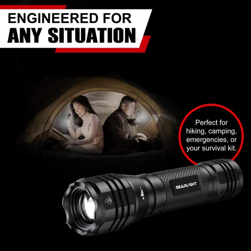 Gearlight Flashlight 2Pk Bright Zoomable Tactical Flashlights High Lumens at Eula Seay blog