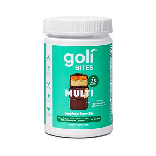Goli Bites Multi Promotes Overall Health Vanilla Cocoa Chocolate (30 ...