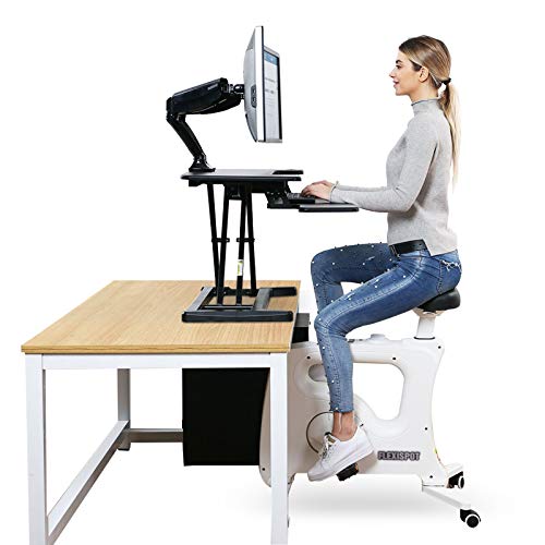 FLEXISPOT Under Desk Bike Home Office Exercise Bike Height Adjustable ...