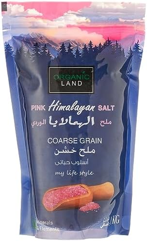 Organic Land Himalayah Pink Coarse Salt, 1 kg price in Saudi Arabia ...