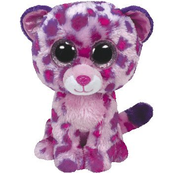 Ty Beanie Boos Glamour Leopard Plush, Pink, Medium