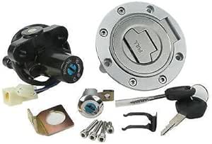 Amazon.com: Motorcycle Ignition Switch Lock + Fuel Gas Cap + Seat Lock ...