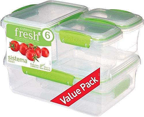 Sistema Fresh Collection 12 Piece Set Food Storage Containers, Clear ...