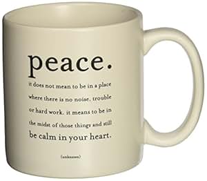 Amazon.com | Quotable Mug - Peace: Quotes Mug: Coffee Cups & Mugs