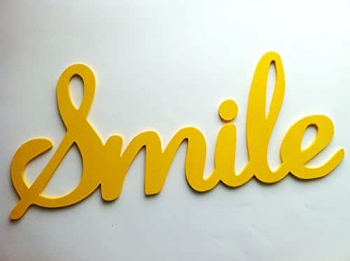 Smile letras de madera 18cm altura 0.5cm gr. Personalizado : Amazon.es ...