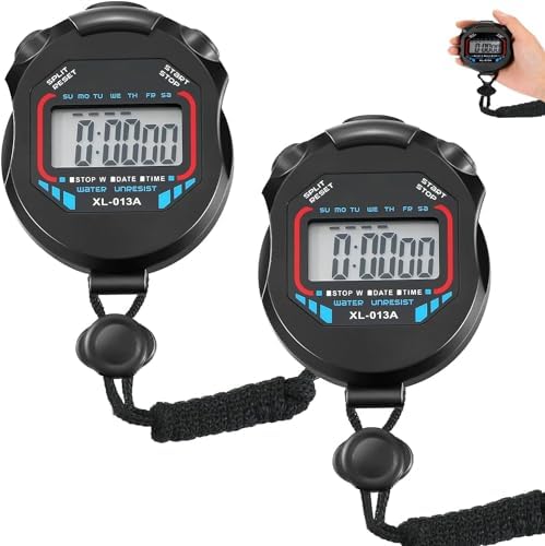 سعر Bukela Stopwatch Timers, 2 Pack Digital Multi-Function Electronic Digital Sport Stopwatch ...