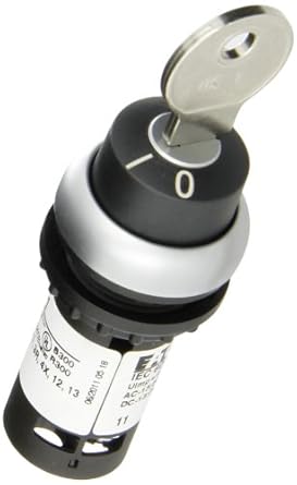 Eaton C22-WRS-MS1-K01 Key Operated Selector Switch, 2 Positions, Maintained Operation, Silver ...