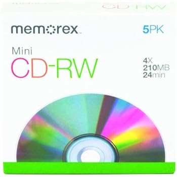 Amazon.com: (10-Pack) Mini CD-RW Rewritable 21min 185mb 8cm CDR CD Blank Compact Disc + Jewel ...