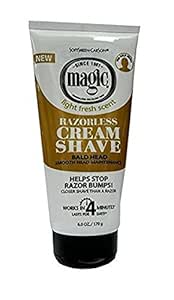 Amazon.com: Magic Razorless Cream Shave Bald Head 6 Ounce Tube (177ml ...