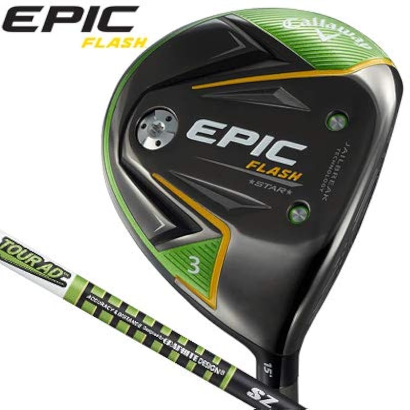 Callaway(캘러웨이) EPIC FLASH STAR (에피 구 플래쉬 스타) 페어 웨이 우드 Tour AD SZ 카본 샤프트 맨즈 골프 클럽 오른손잡이용