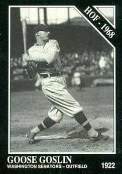 Amazon.com: Goose Goslin Baseball Card (Washington Senators) 1991 ...