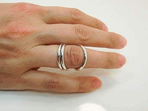 Amazon.com: Handmade Sterling Silver R.A. Splint - Silver Wrap Ring ...