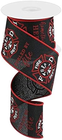 Amazon.com: Firefighter Badge Wired Edge Ribbon - 2.5" x 10 Yards (Black)