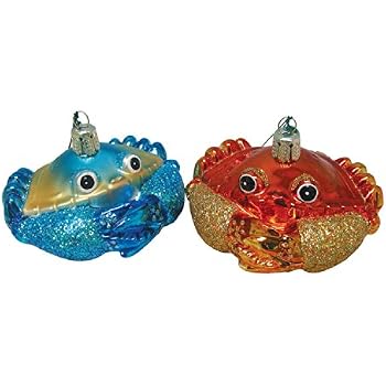 Amazon.com: Chesapeake Bay Maryland Blue Crab Christmas Ornament Set of ...