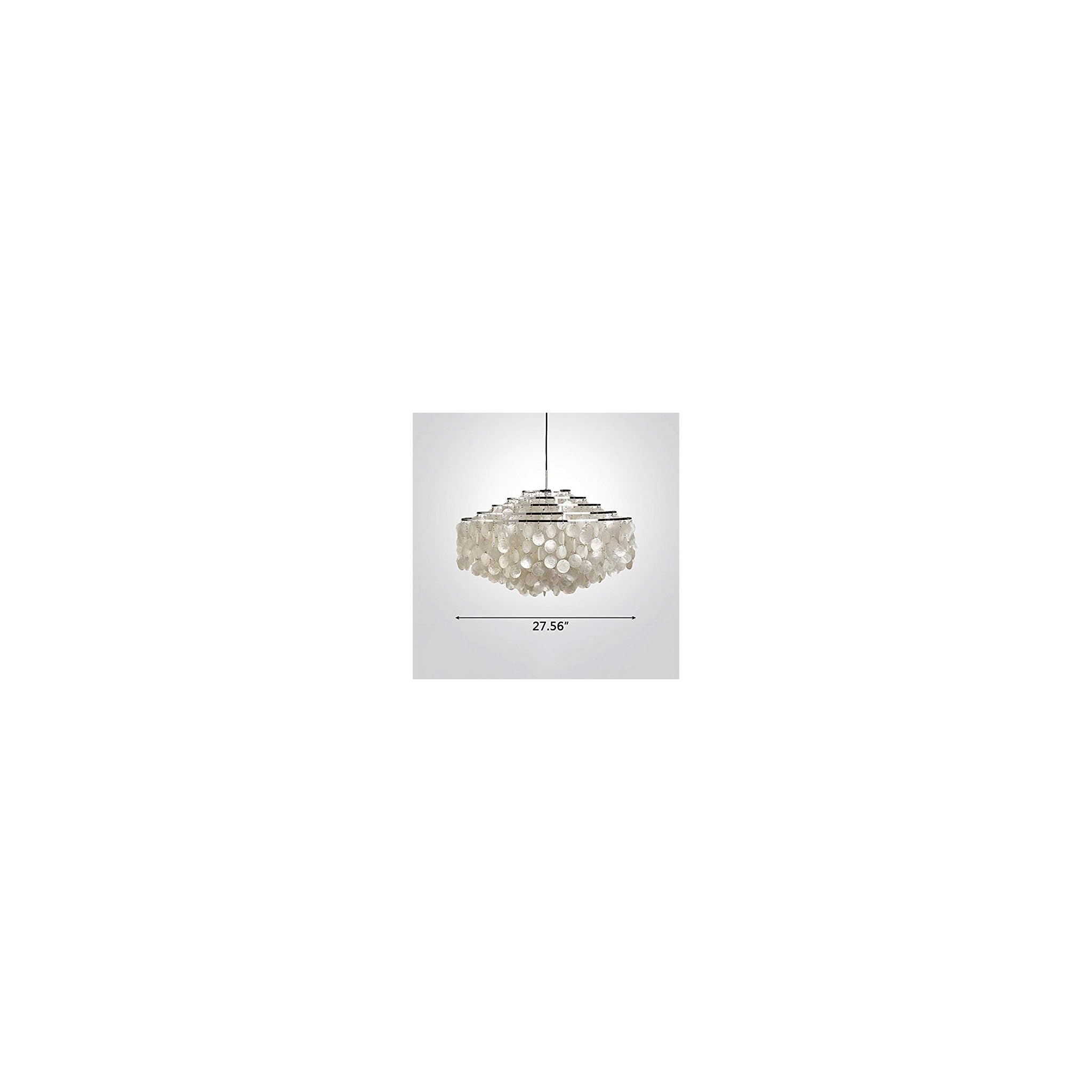 SUSUO Modern Chorme Raindrop Chandelier White Shell Shade Ceiling ...