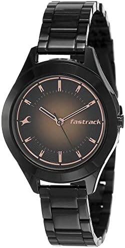 Fastrack Women Stainless Steel Rose Gold Dial Analog Watch -Nr6153Nm01 ...