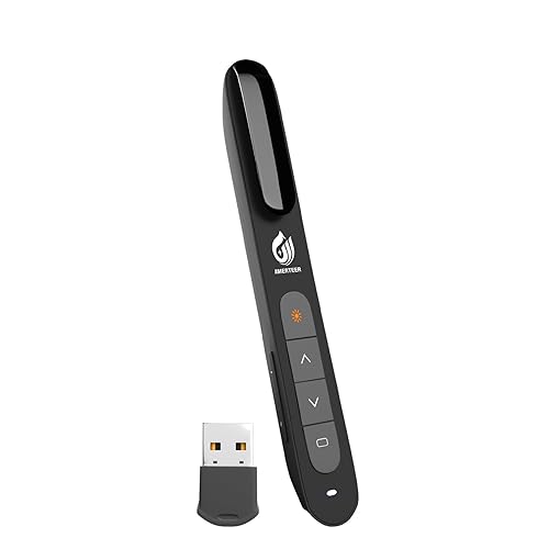 AMERTEER Wireless Presenter,Support Hyperlink RF 2.4GHz Powerpoint PPT ...