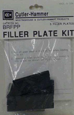 Eaton Corporation BRFPP Circuit Breaker Knockout Filler Plate, 5-Pack ...