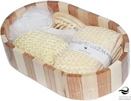 E World Loofah Bath Sponge Shower Moroccan Loofah Sponge Body Scrubber ...