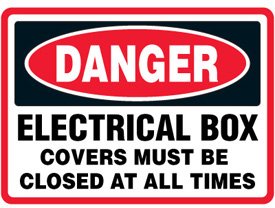 Magnetic Electrical Safety Sign - Danger Electrical Box Covers Closed ...