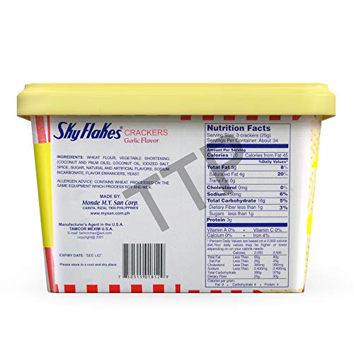 Skyflakes Crackers - Garlic flavor (1 tub x 850g) Food, Beverages ...