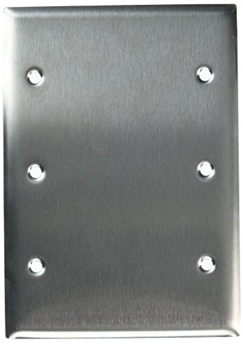 Hubbell Wiring Systems SS33 302/304 Stainless Steel 3-Blank Wall Plate ...