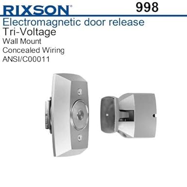 Rixson 998-689 Electromagnetic Door Holder, Wall Mounted, Aluminum ...