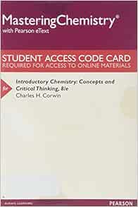 Amazon.com: Mastering Chemistry with Pearson eText -- Standalone Access Card -- for Introductory ...