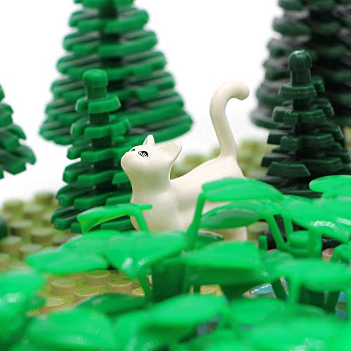 Feleph Natural Garden Building Bricks Set with Classic Baseplate City ...