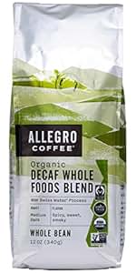 Amazon.com : Allegro Coffee Decaf Organic Whole Foods Blend Ground ...