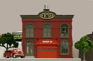 Amazon.com: MTH O Scale Operating Firehouse, Engine CO Scale #49: Toys ...