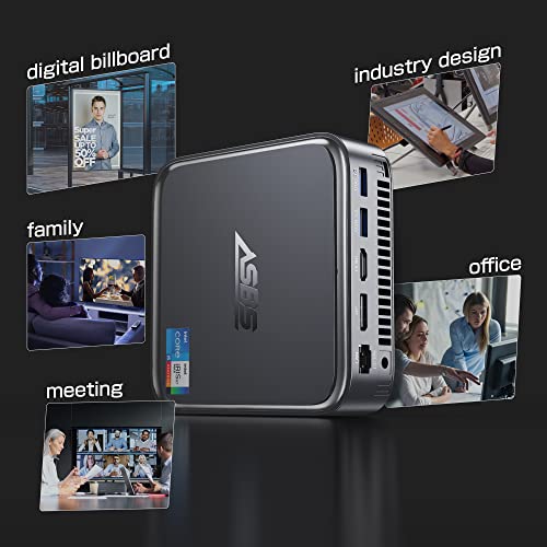 Mini PC Windows 11 Pro, ASBS Intel i5-1135G7 Mini Desktop Computer Up ...