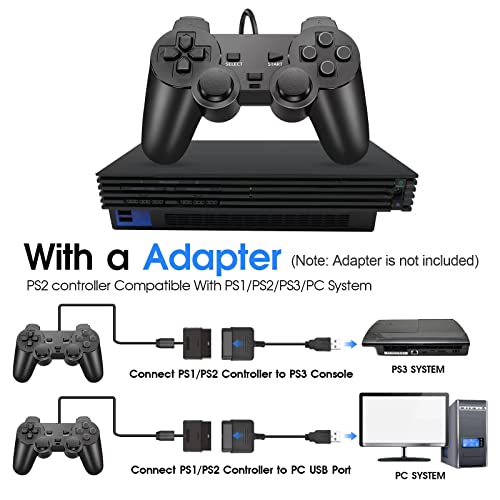 FIOTOK Wired Controller Compatible with PS2 Console with Upgraded ...