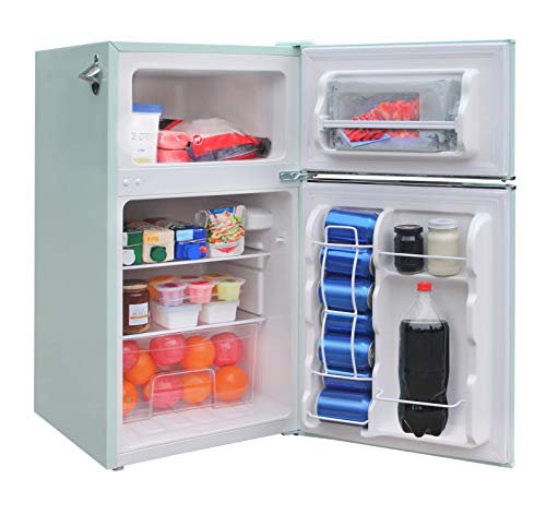 Frigidaire EFR840-MINT EFR840 Retro Mini Fridge with Freezer & Side ...