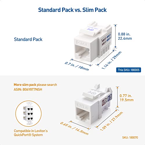 Cable Matters UL Listed 10-Pack RJ45 Keystone Jack in White | Pricepulse
