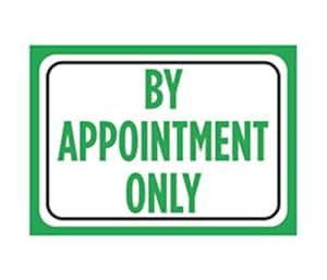 Amazon.com: Aluminum Metal By Appointment Only Print White Green Black ...